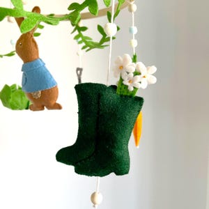 Peter Rabbit Crib Mobile - Garden Gender Neutral Hanging Decor ...