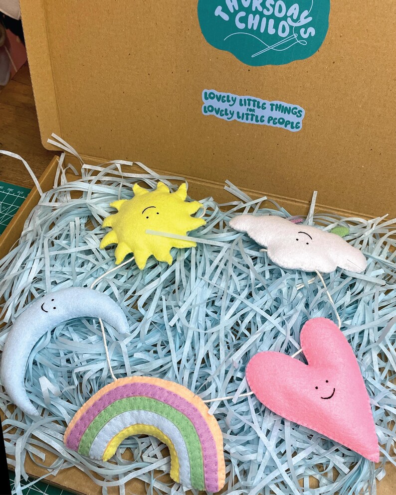 Handmade Weather Felt Garland for Child’s Playroom - Handmade Patterned ...