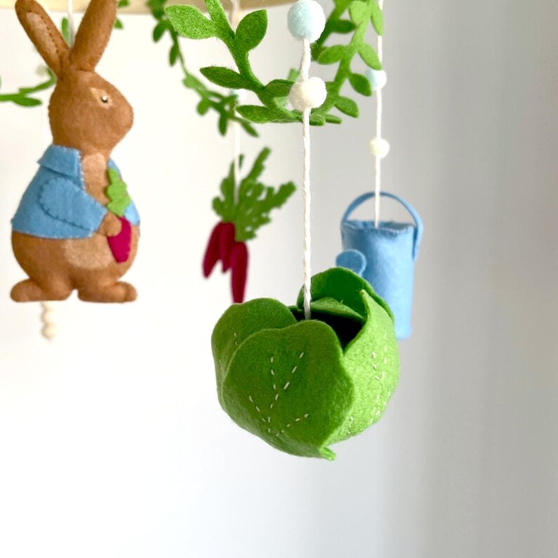 Peter Rabbit Crib Mobile - Garden Gender Neutral Hanging Decor ...