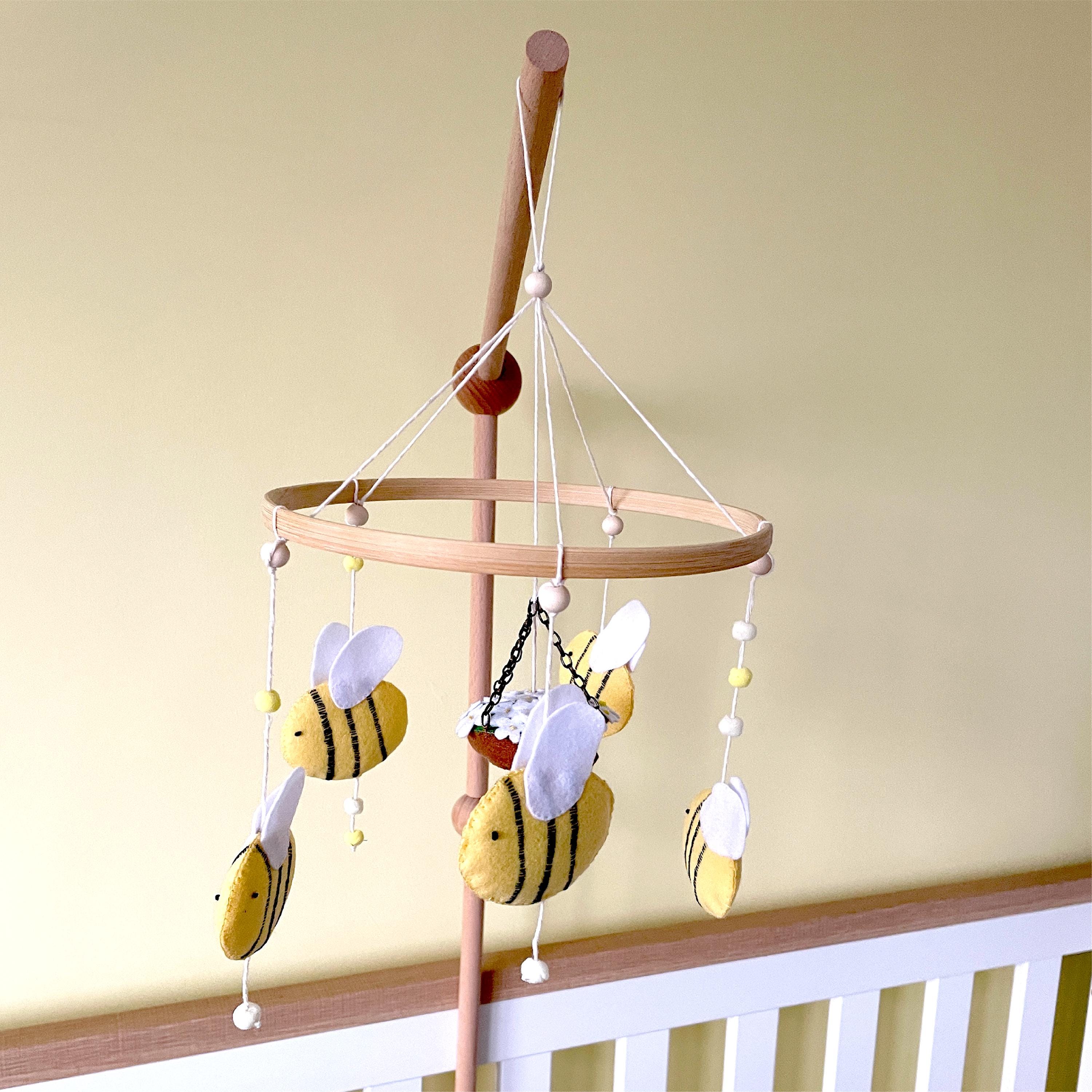 Honey Bee Crib Mobile - Bumble Bee Decor - Gender Neutral Newborn ...