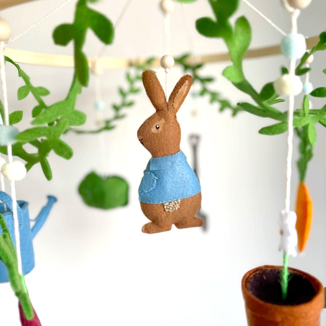 Peter Rabbit Crib Mobile - Garden Gender Neutral Hanging Decor ...