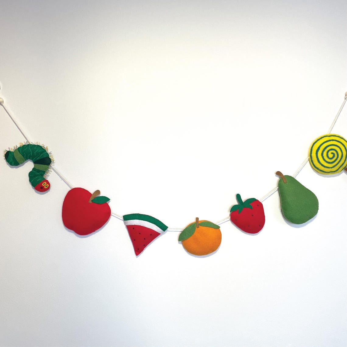 The Very Hungry Caterpillar Felt Garland for Kid’s Playroom - Colourful ...