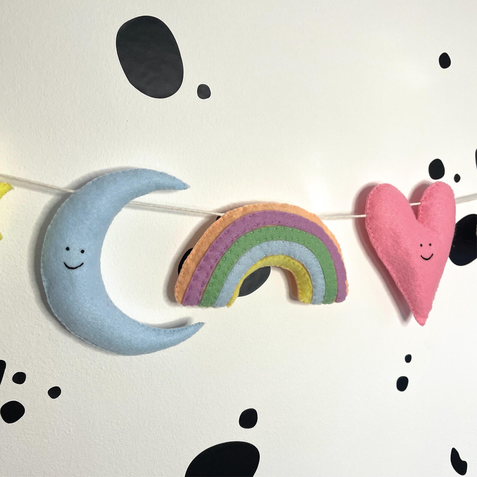 Handmade Weather Felt Garland for Child’s Playroom - Handmade Patterned ...