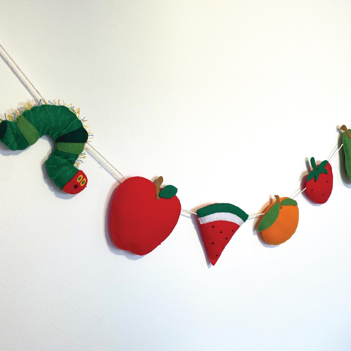 The Very Hungry Caterpillar Felt Garland for Kid’s Playroom - Colourful ...