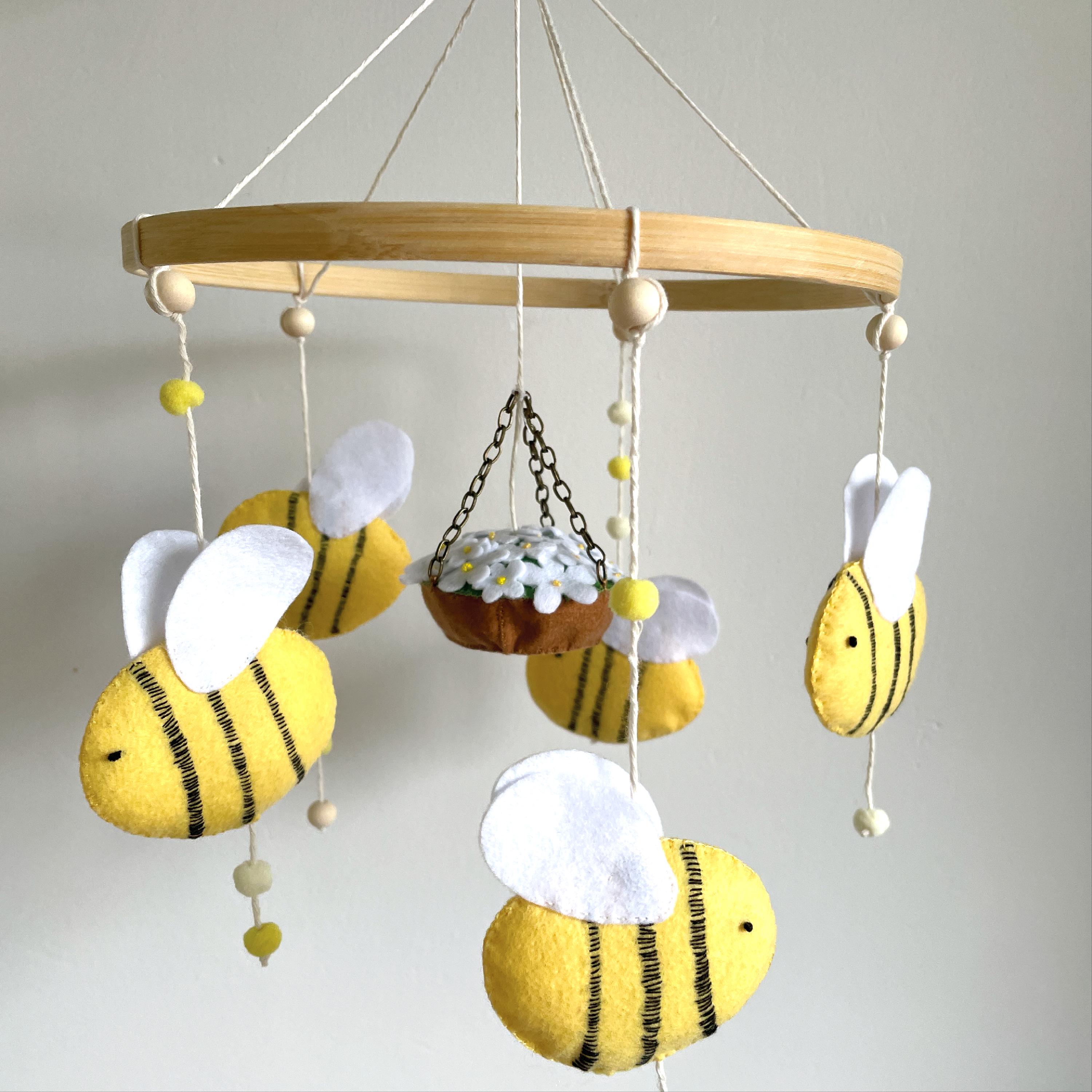 Honey Bee Crib Mobile - Bumble Bee Decor - Gender Neutral Newborn ...