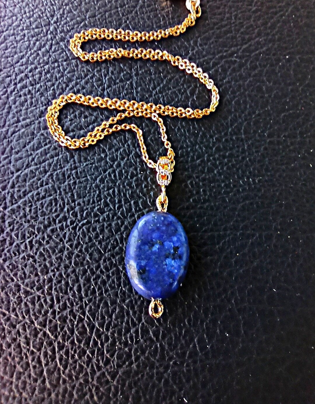 Libra Zodiac Necklace Real Lapis Lazuli Pendant Gold With CZ - Etsy