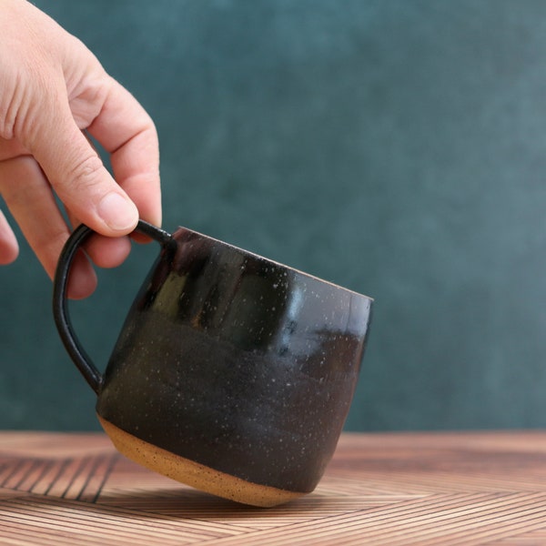 Matte Black Ceramic Mugs - Etsy