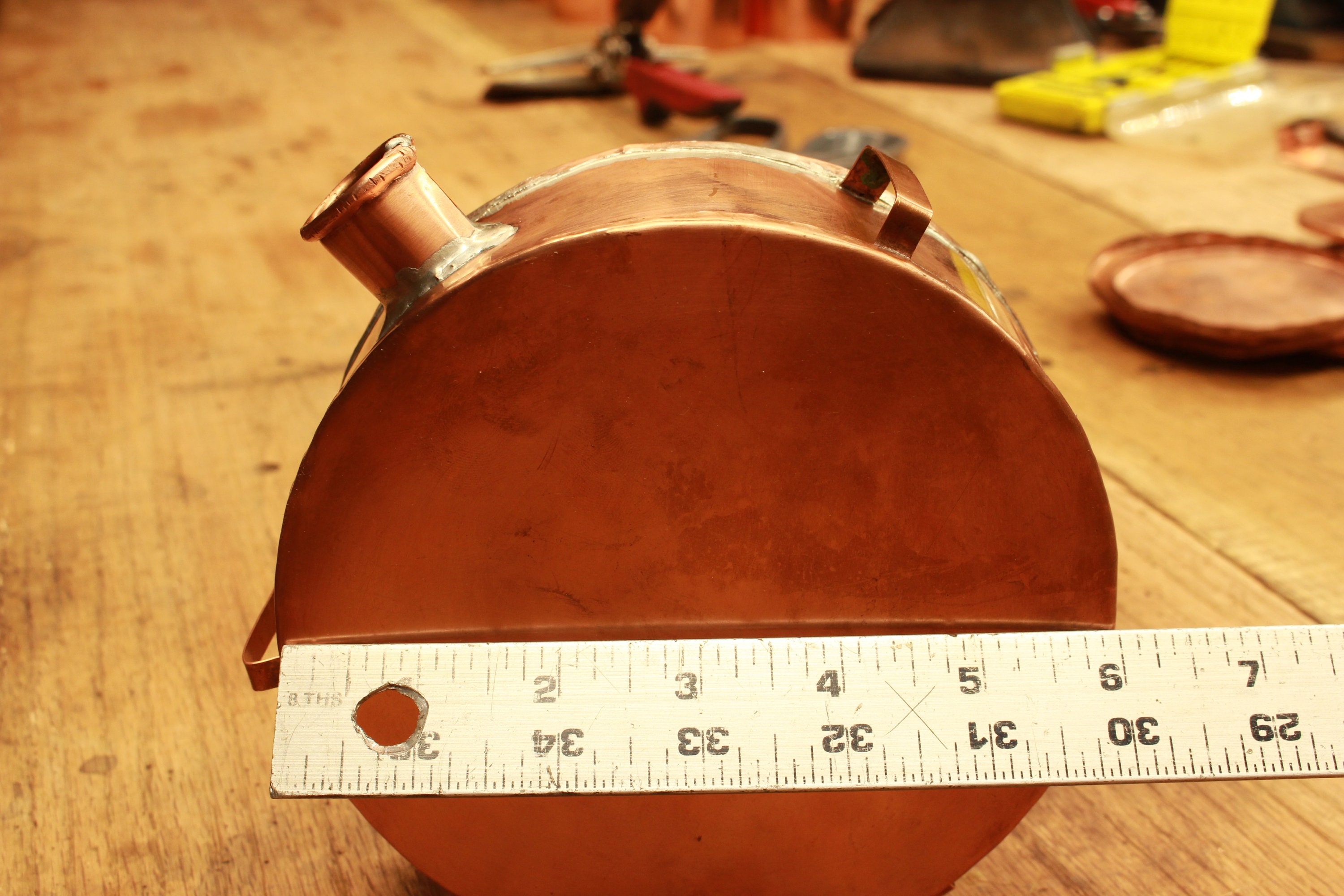 6in Copper Canteen | Handmade Copper Cup | Lead-free Cup | Father's Day ...