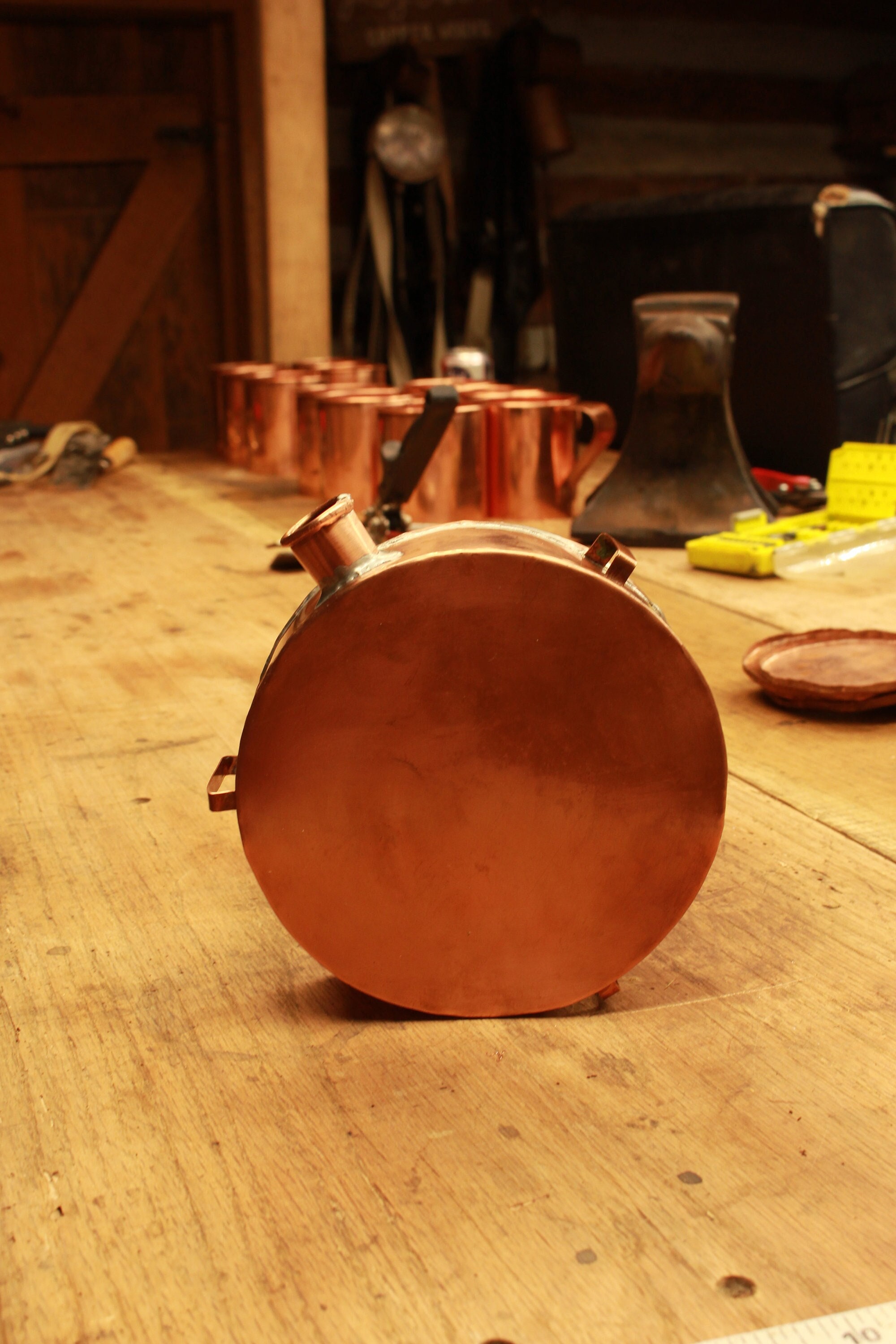 6in Copper Canteen | Handmade Copper Cup | Lead-free Cup | Father's Day ...