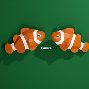 Clownfish, Papercraft Fish, 3d Fish, Fish Bowl, Aquarium, Paper Fishes ...