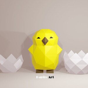 Cute Little Chick, Chick, Papercraft Chicken, 3D Animal, Home Decor ...