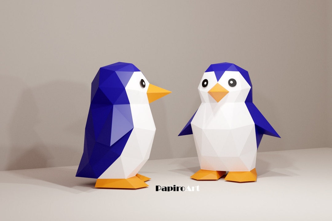 CUTE Penguin, Papercraft Penguin, 3D Animal, Home Decor, DIY Penguin ...