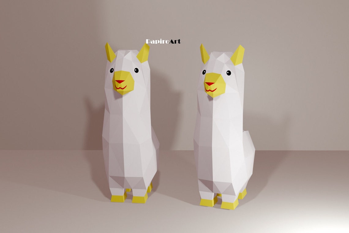 CUTE ALPACA Lama Pdf Llama Papercraft 3D DIY - Etsy Canada
