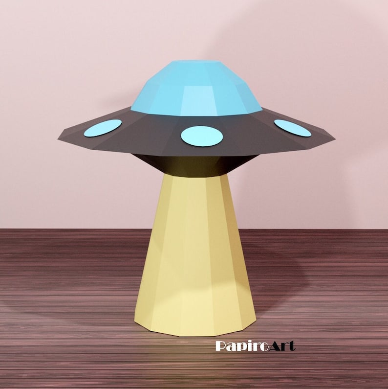 Flying Saucer Ufo Paper Papercraft UFO 3D Fluing Saucer - Etsy