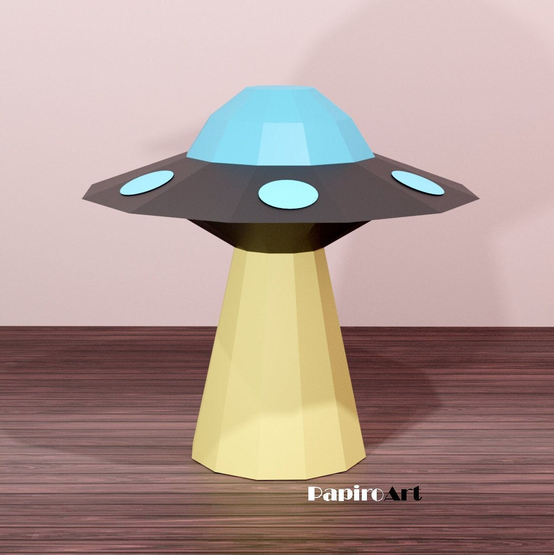 Flying Saucer Ufo Paper Papercraft UFO 3D Fluing Saucer - Etsy
