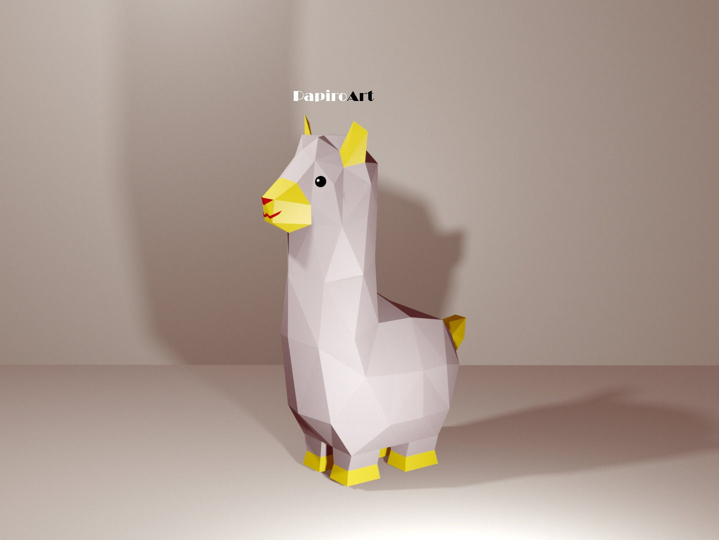 CUTE ALPACA Lama Pdf Llama Papercraft 3D DIY - Etsy