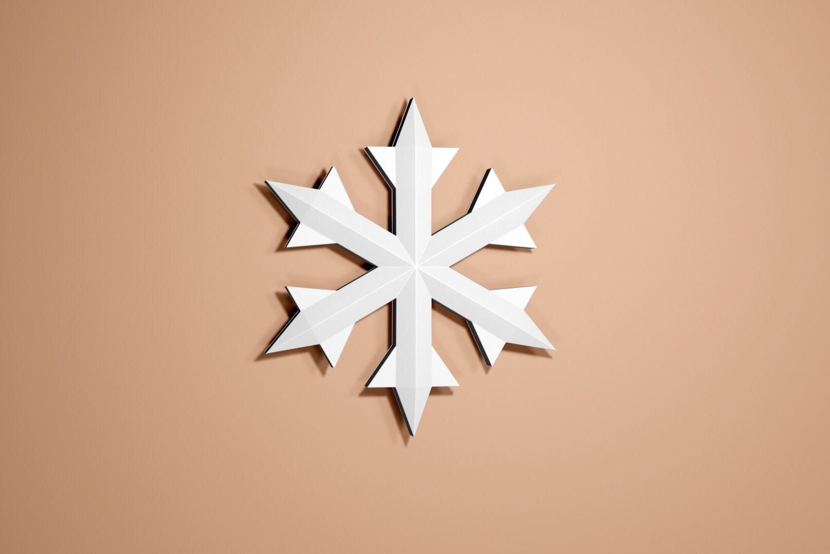 Snowflake 3 Size Snowflake Papercraft 3D Snowflake - Etsy