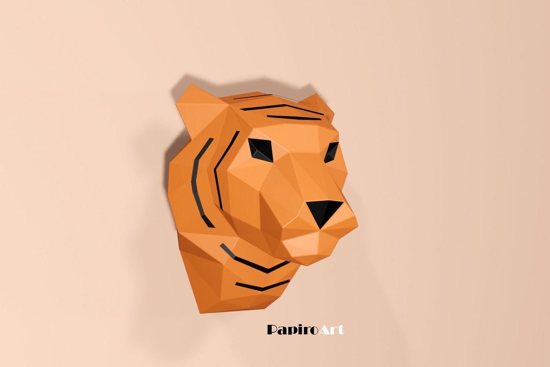 Papercraft Tiger, Tiger on the Wall, Year of Tiger, Low Poly, DIY ...