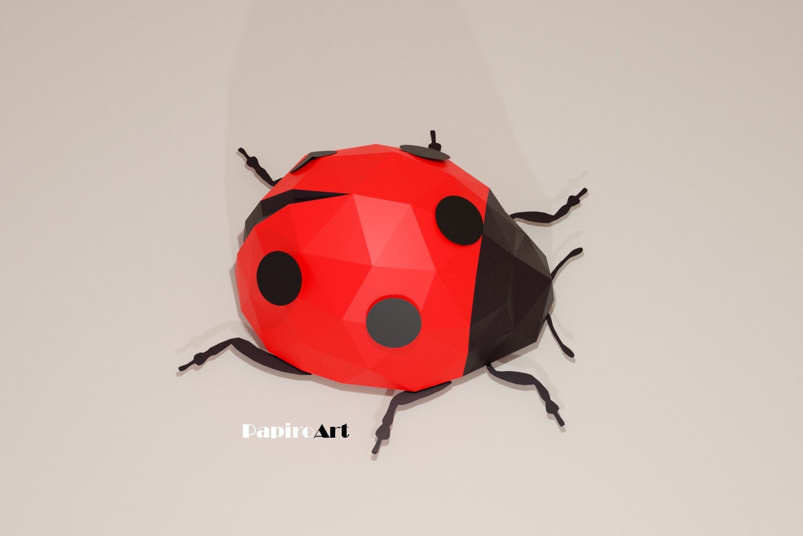 Ladybug, Wall Decor, Papercraft Ladybug, Bug on the Wall, 3D Insect ...
