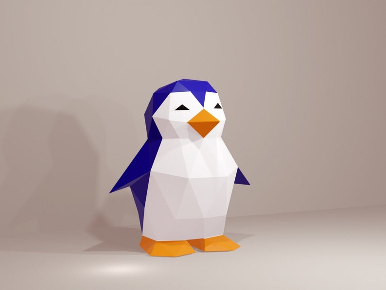 CUTE Penguin, Papercraft Penguin, 3D Animal, Home Decor, DIY Penguin ...