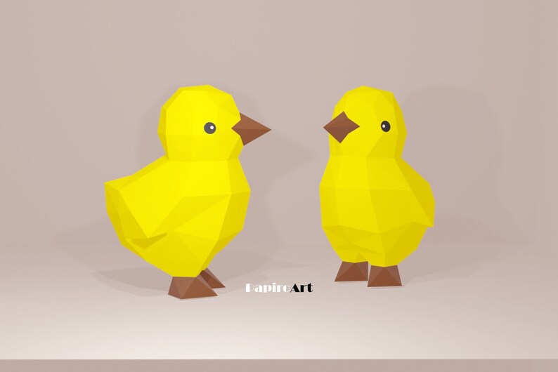 Chick Chicken Papercraft Chicken 3D Animal Home Decor DIY | Etsy