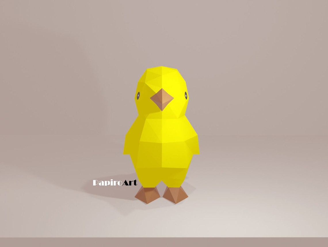 Chick Chicken Papercraft Chicken 3D Animal Home Decor DIY | Etsy