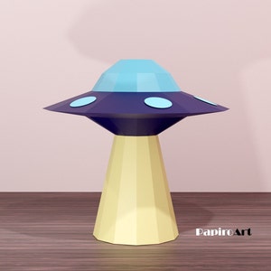 Flying Saucer, Ufo Paper, Papercraft UFO, 3D Fluing Saucer - Etsy