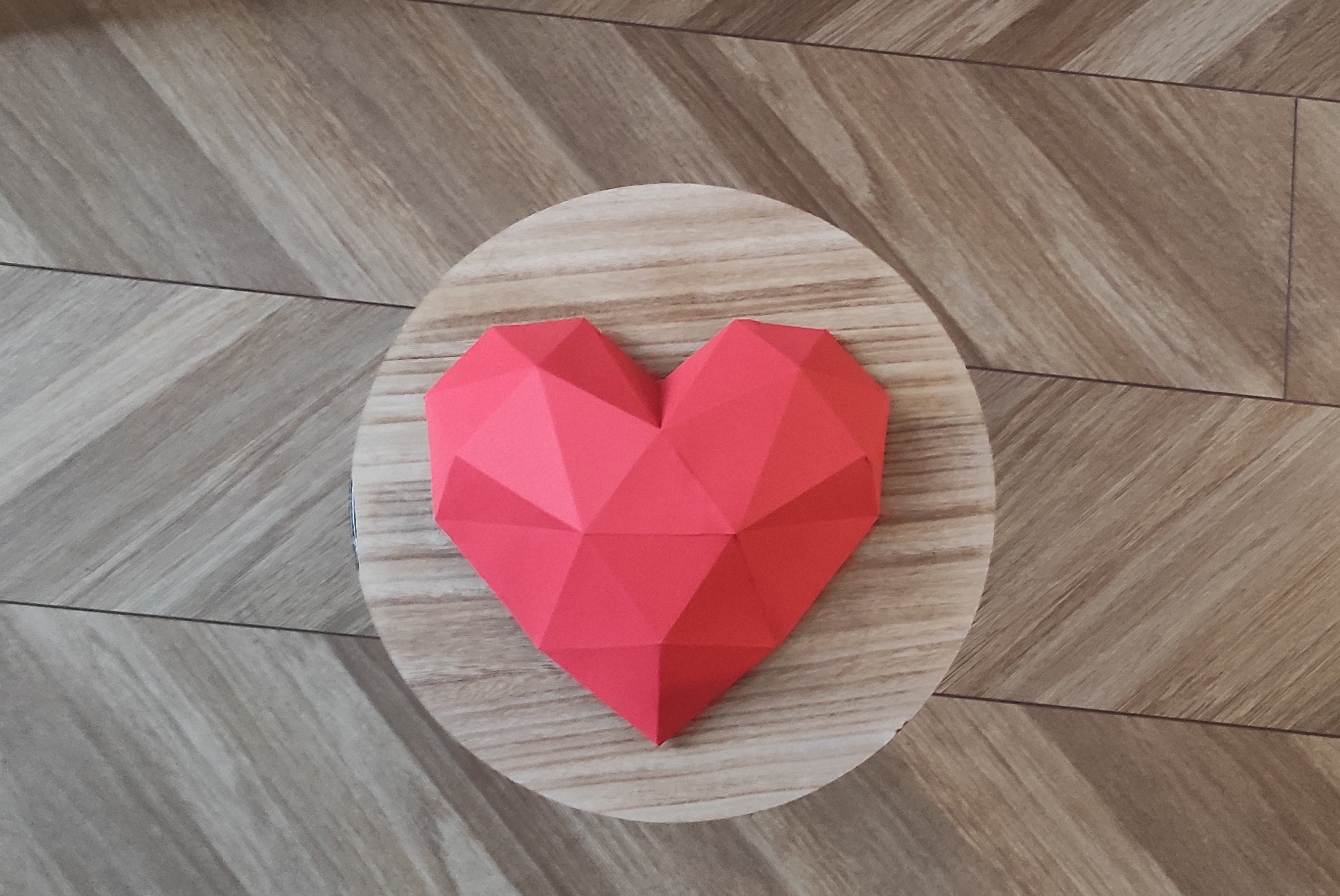 Coeur, PDF, SVG, coeur mural 3D, taille 2, coeur pour cadeau, coeur ...