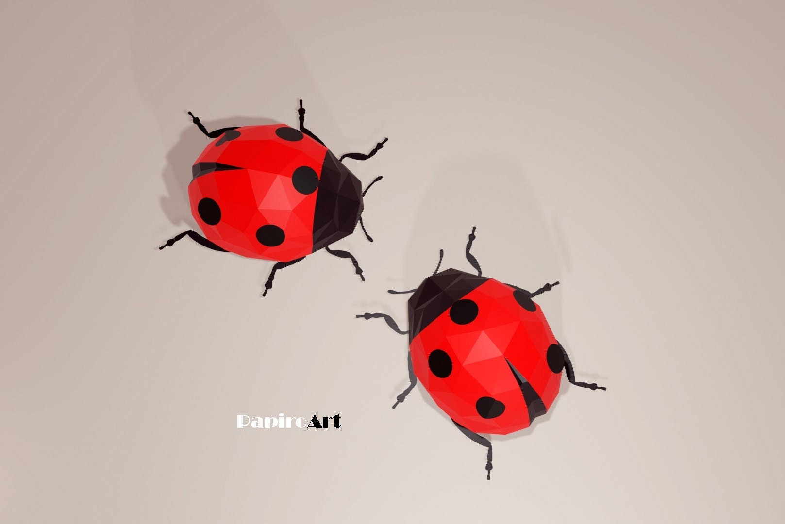 Ladybug, Wall Decor, Papercraft Ladybug, Bug on the Wall, 3D Insect ...