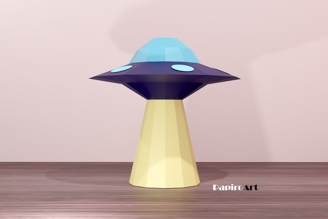 Flying Saucer Ufo Paper Papercraft UFO 3D Fluing Saucer - Etsy
