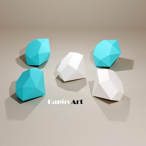 Diamonds Papercraft, PDF, SVG, 2 Size, 2 Types, Diamond, 3D, DIY ...
