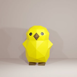 Cute Little Chick, Chick, Papercraft Chicken, 3D Animal, Home Decor ...