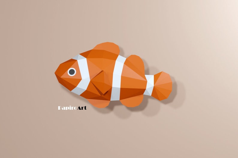 Clownfish Papercraft Fish 3d Fish Fish Bowl Aquarium - Etsy Australia
