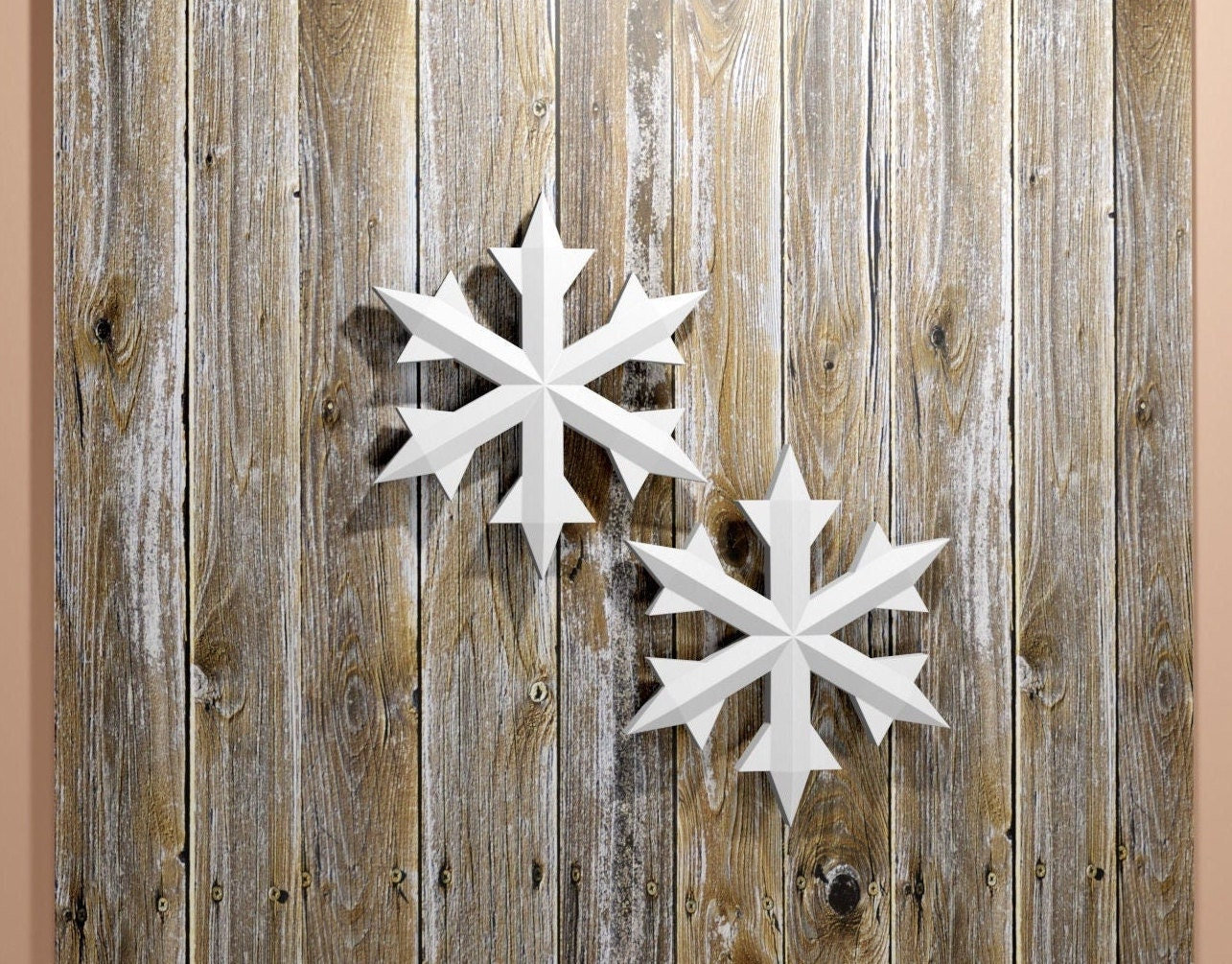 Snowflake 3 Size Snowflake Papercraft 3D Snowflake - Etsy