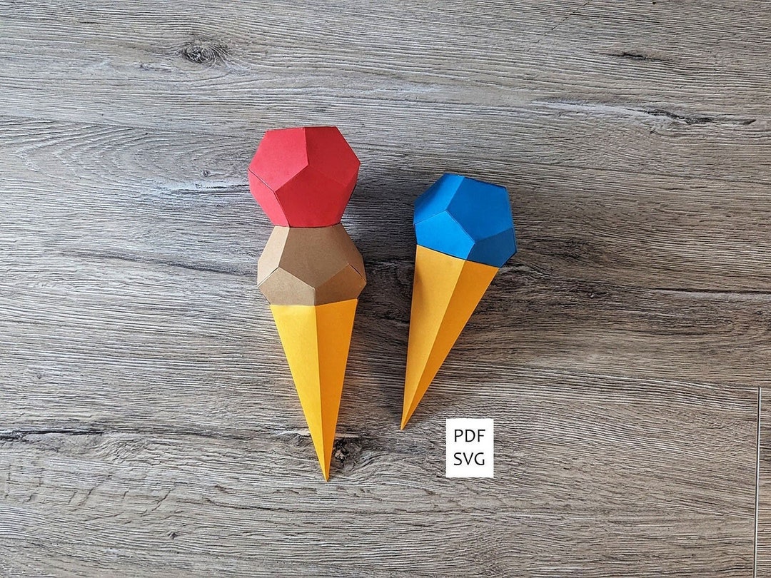 Ice Cream Papercraft - Etsy