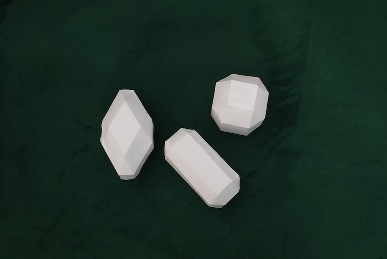 Crystal Diamonds Papercraft 3 Types Diamond 3D DIY - Etsy