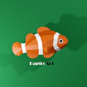 Clownfish, Papercraft Fish, 3d Fish, Fish Bowl, Aquarium, Paper Fishes ...