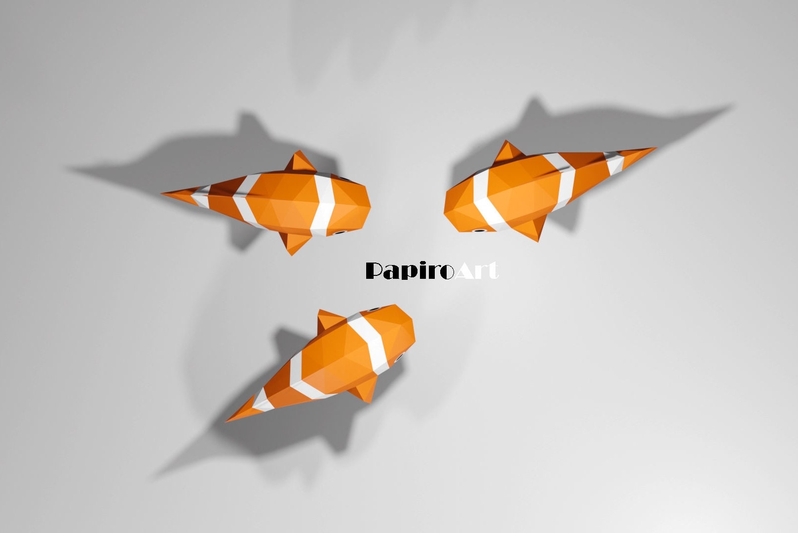 Clownfish Papercraft Fish 3d Fish Fish Bowl Aquarium - Etsy Australia