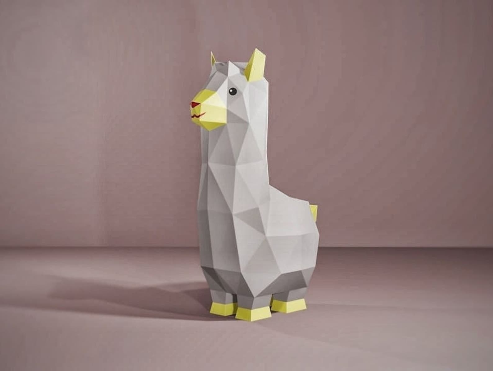 CUTE ALPACA Lama Pdf Llama Papercraft 3D DIY - Etsy Canada