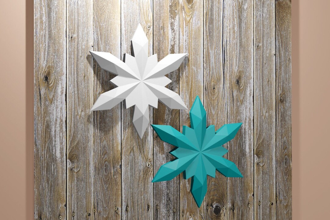 Papercraft Snowflake, Snowflake on the Wall, 3D Snowflake, Christmas ...
