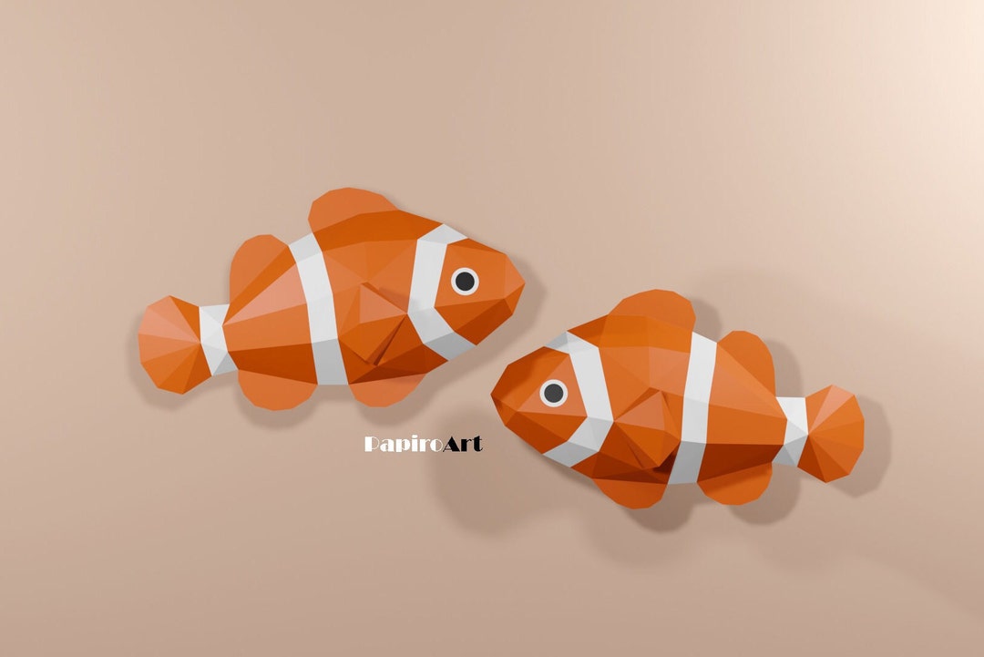 Clownfish, Papercraft Fish, 3d Fish, Fish Bowl, Aquarium, Paper Fishes ...
