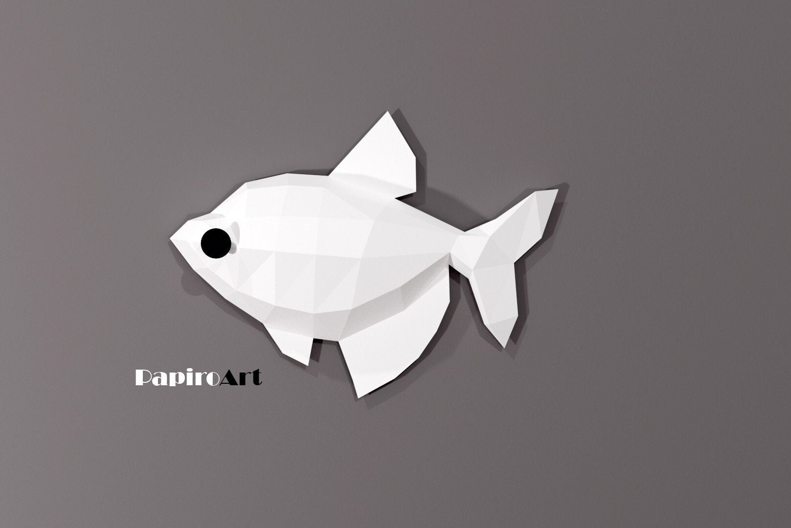 Fish, PDF & SVG, Papercraft Fish on the Wall, 2 Size, Goldfish, 3d Fish ...