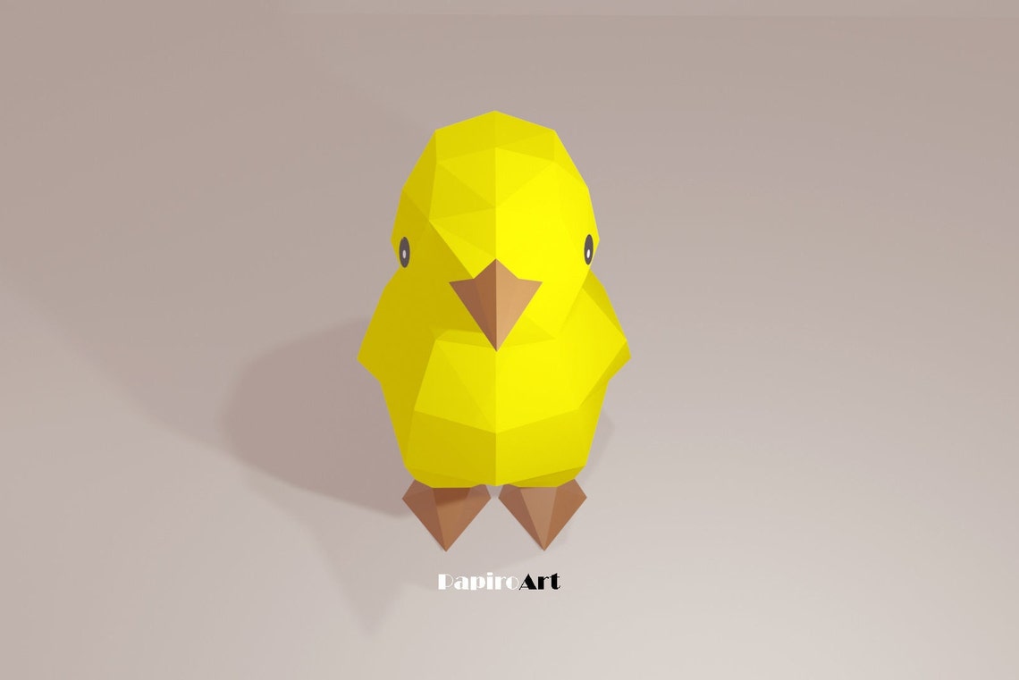 Chick Chicken Papercraft Chicken 3D Animal Home Decor DIY | Etsy