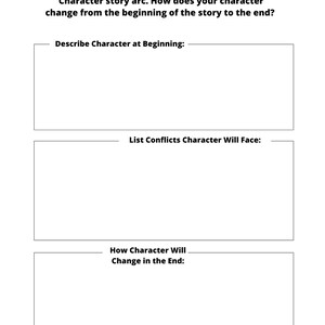 Character Development Template, Character Worksheets, Character ...