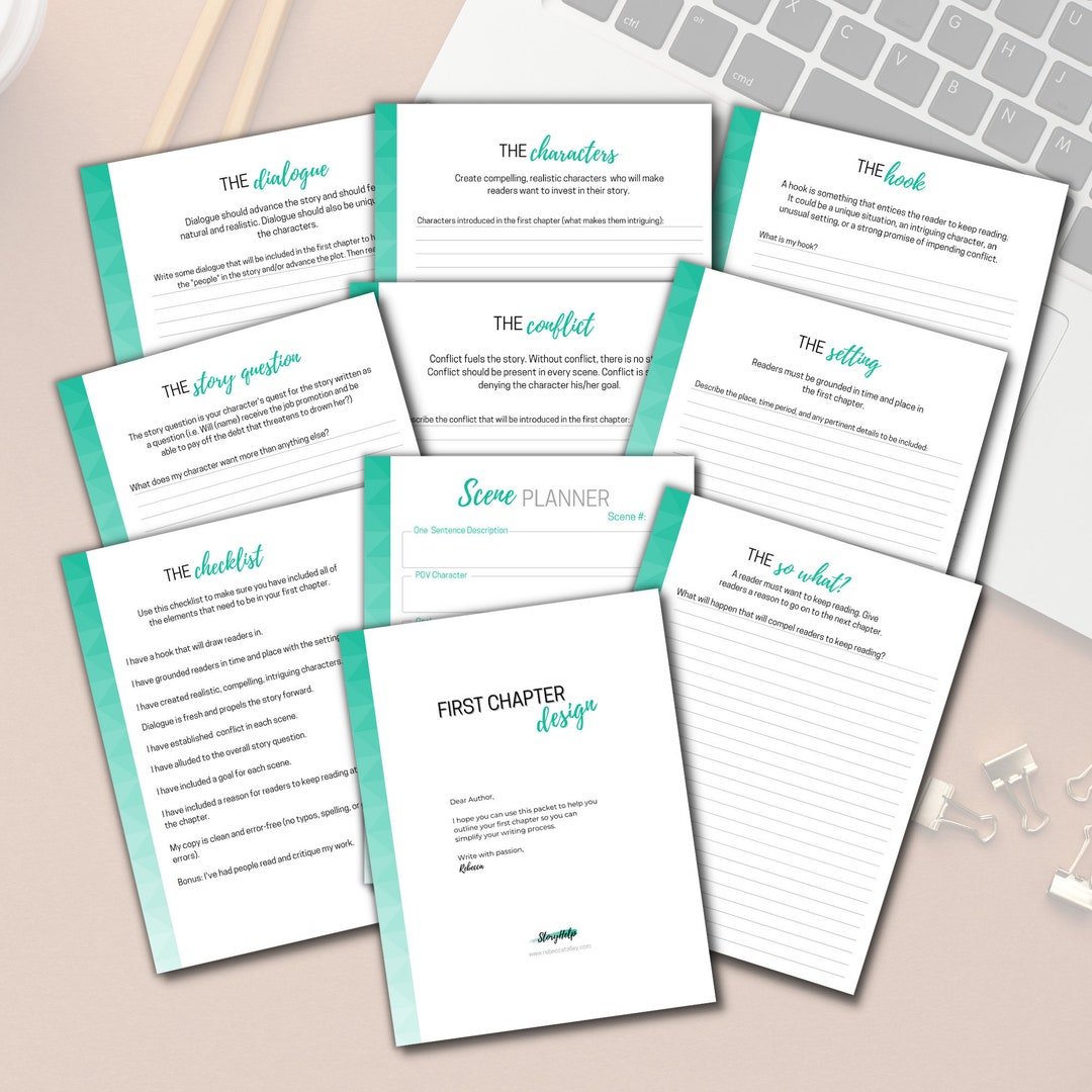 First Chapter Planner, Worksheets for Writing a Book, Novel Planning ...