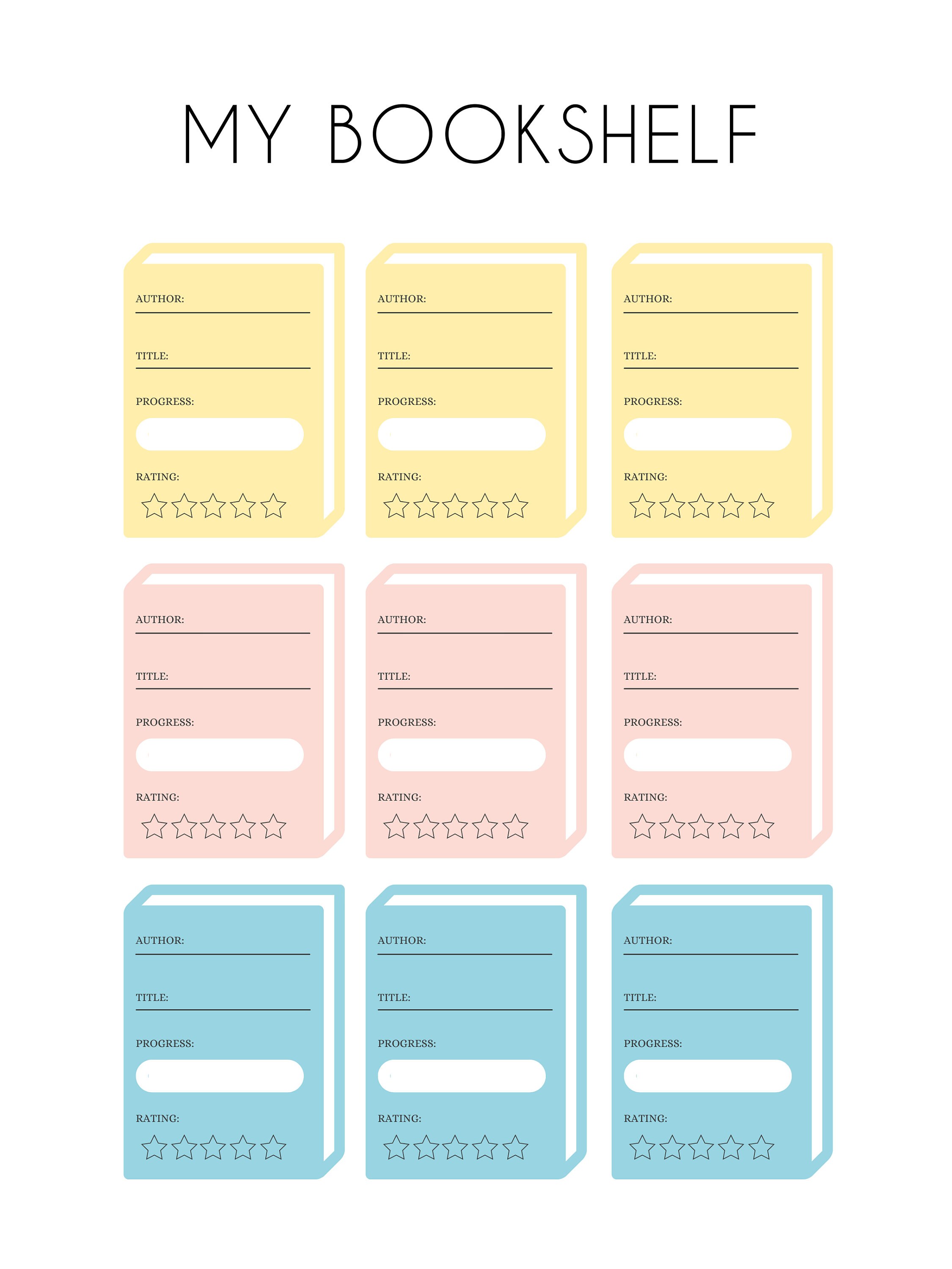 Book Journal Printable, Printable Reading Journal, Reading Tracker ...