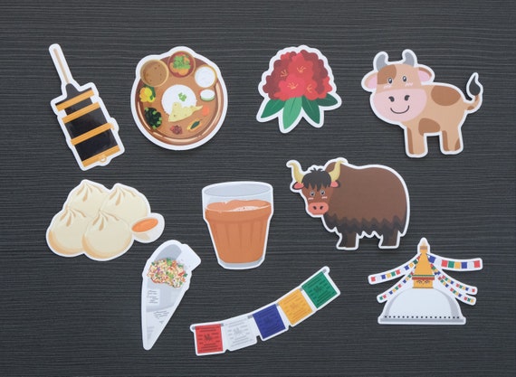 Nepali Culture Stickers Animal Food Culture | Etsy