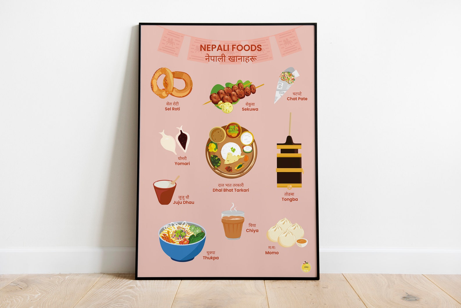 Nepali Foods Poster | Wall Art | Decor Gift - Etsy UK