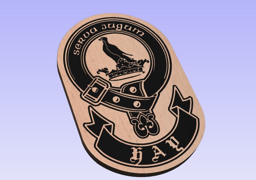 Hay Scottish Family Crest Shadow, Heraldry, Coat of Arms, Wooden Shield ...