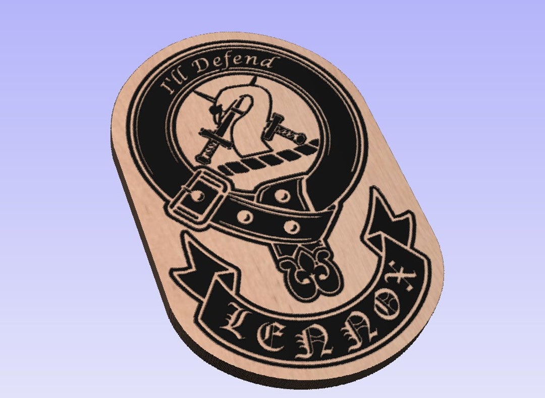 Lennox Scottish Family Crest Shadow, Heraldry, Coat of Arms, Wooden ...